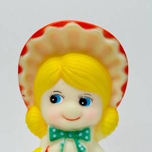 Vintage Little Girl Rubber Squeak Toy Squeeze Doll Made in Hong Kong - Etsy