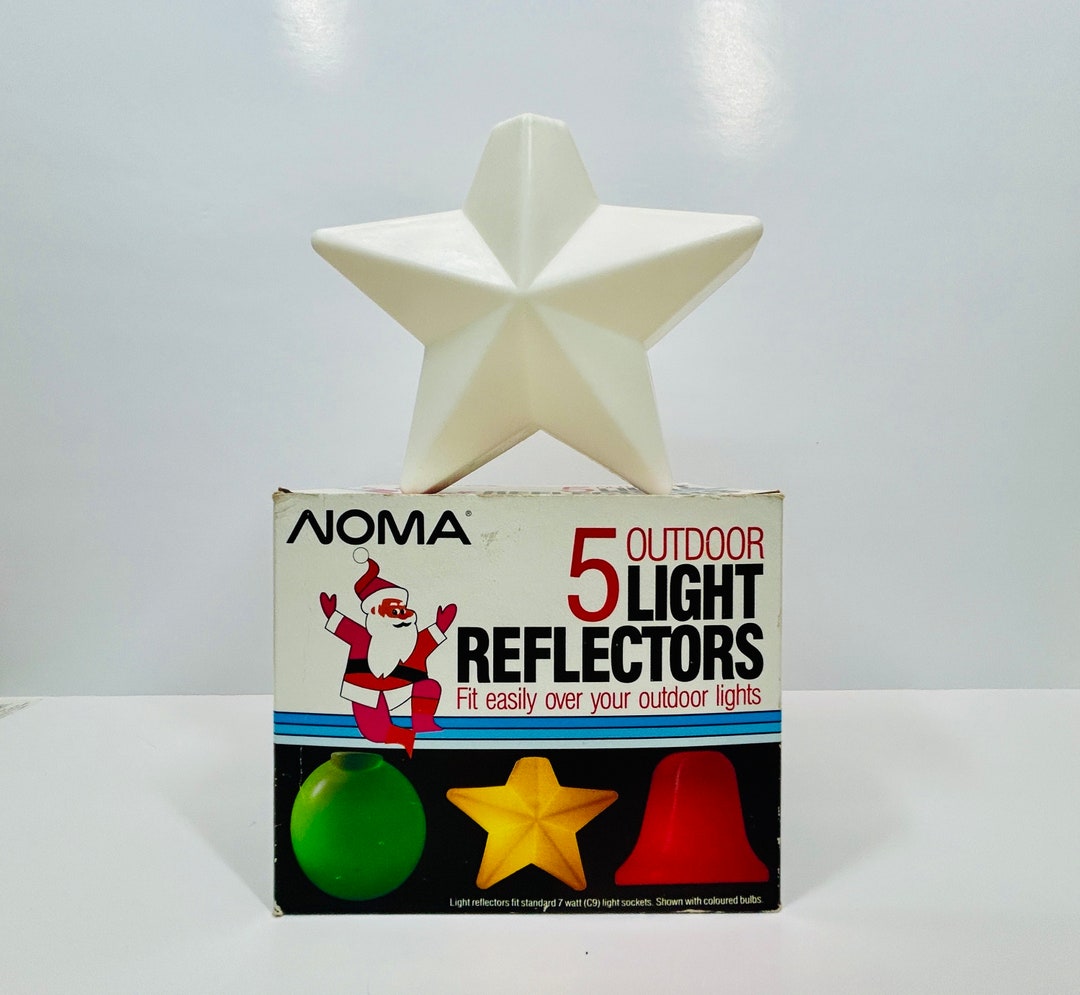 Vintage Noma Christmas Reflectors for Outdoor Light Star Shaped Set of ...