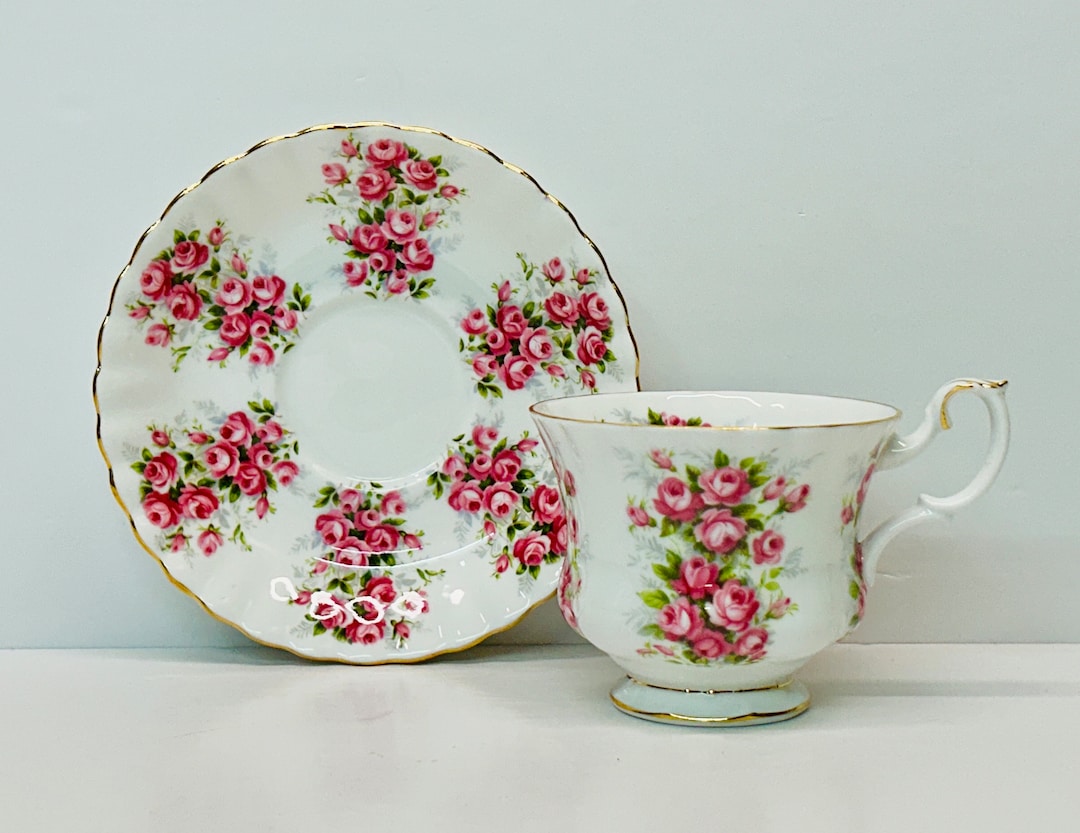Vintage Royal Albert Rose Teacup and Saucer Springtime Series Pink ...