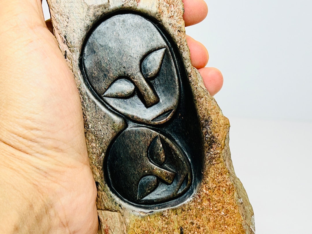 Vintage Shona Sculpture Mother and Child Stone Carving Sculpture Made ...