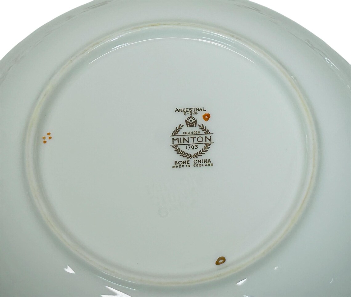Set of 4 Vintage Minton Ancestral Rimmed Soup Bowls S-376 Wreath ...