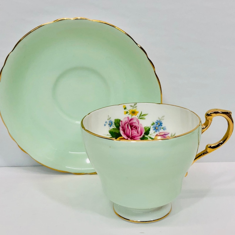 Green Teacup - Etsy