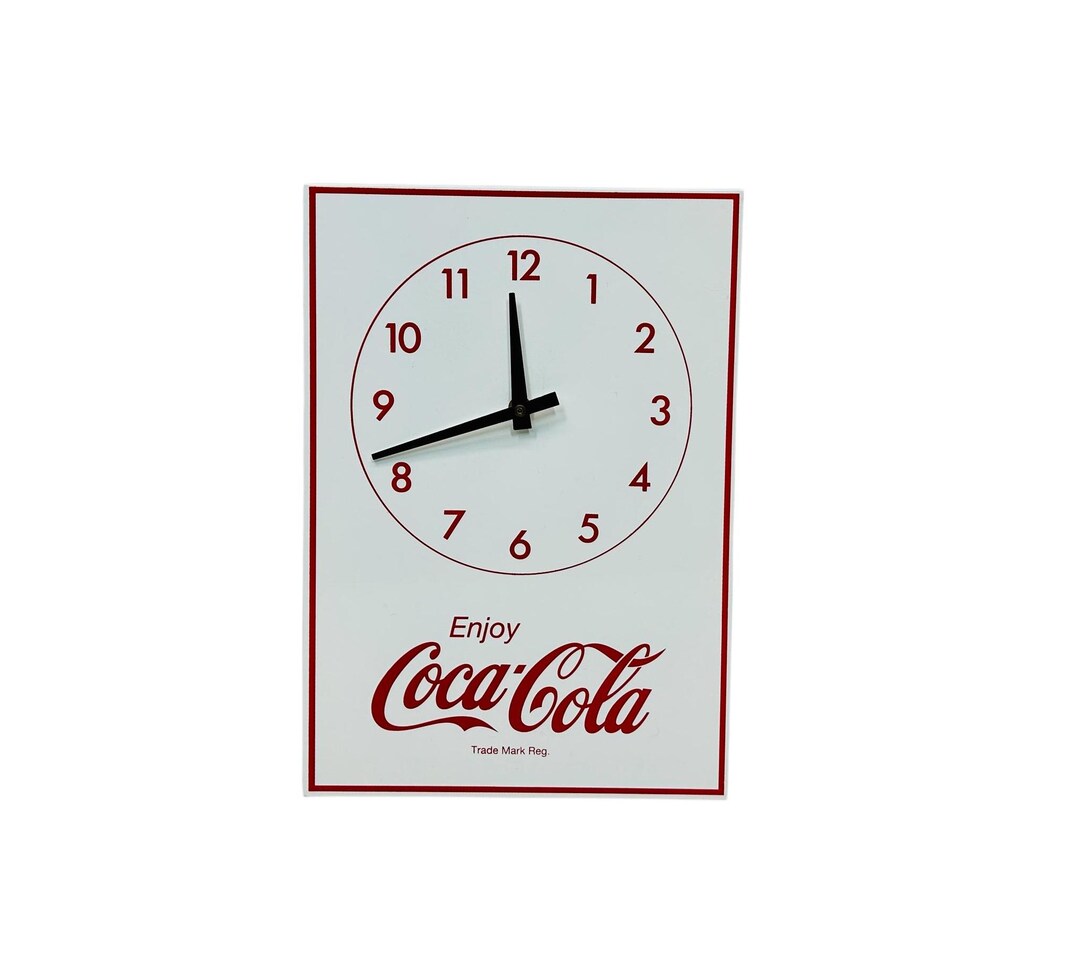 Vintage Coca Cola Advertising Clock Gor-don Metal Products Metal Coke ...