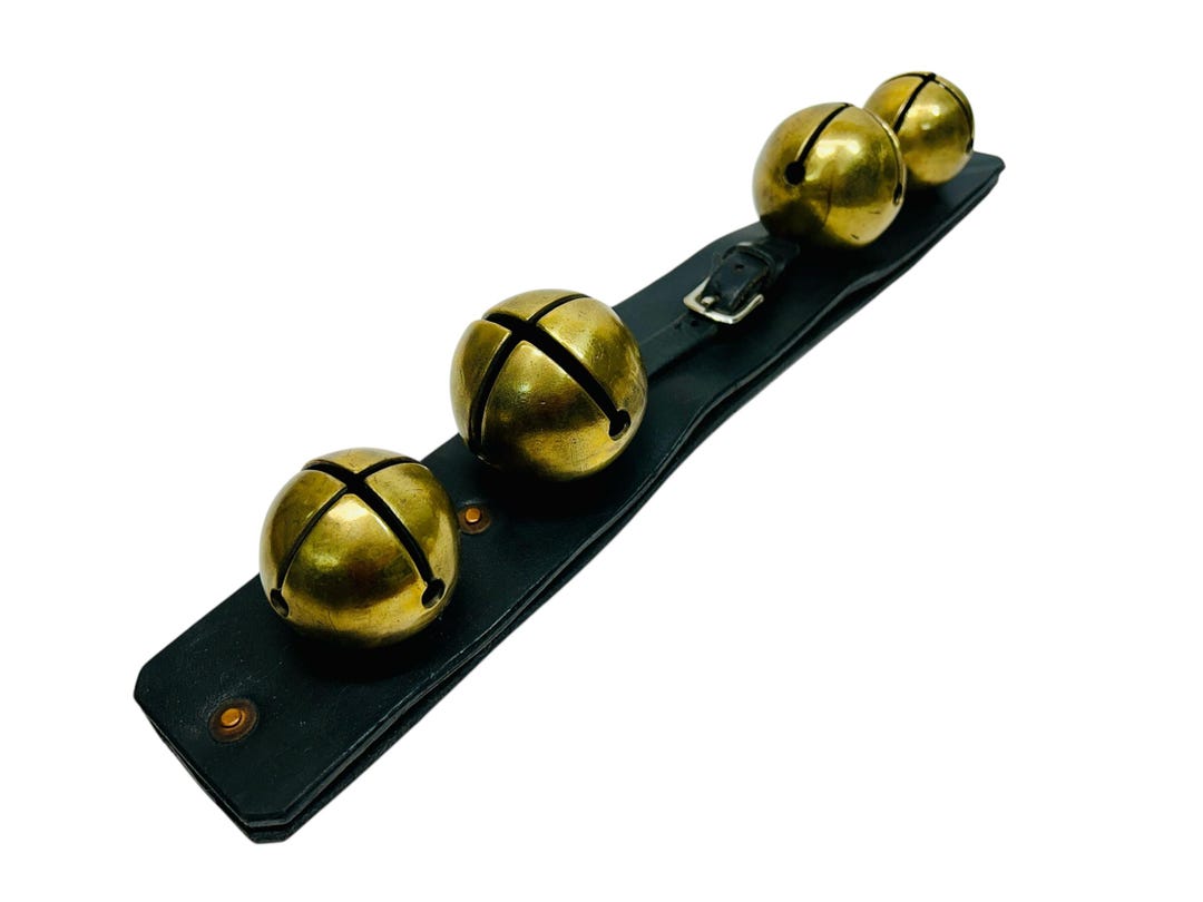 Antique Swedish Rump Bells Four Horse Sleigh Bells on Leather Strap ...