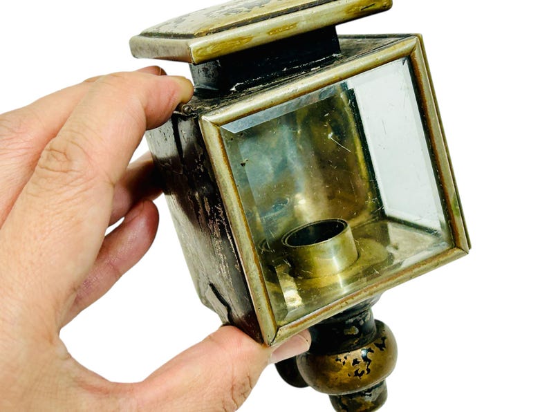 Antique Buggy Lamp: Victorian Carriage Lantern With Beveled Glass - Etsy