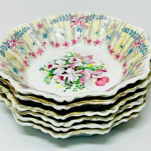 Vintage Queen Anne Royal Bridal Gown Nut Dish Candy Bowls Set of 6 Fine ...