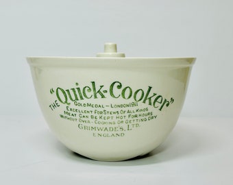 Vintage Grimwades Ceramic Quick Cooker Pudding Boiler Bowl - Etsy