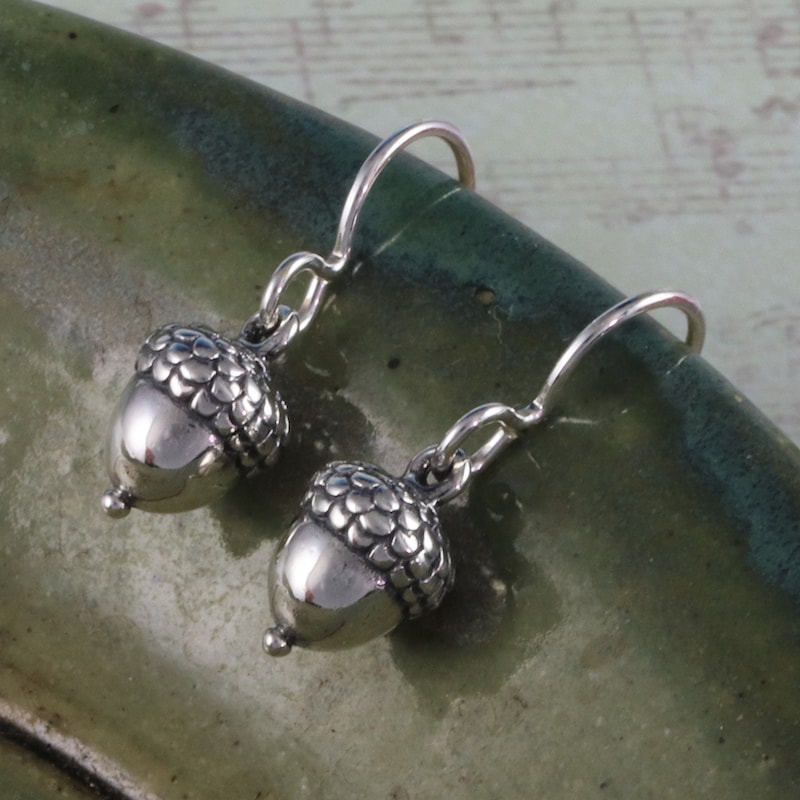 Silver Acorn - Etsy
