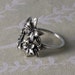 Sterling Silver Flower Ring, Flower Lovers Ring, Nature Jewelry, Garden ...
