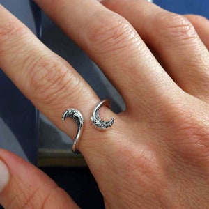 Adjustable Sterling Silver Ocean Wave Ring, Beach Jewelry - Etsy