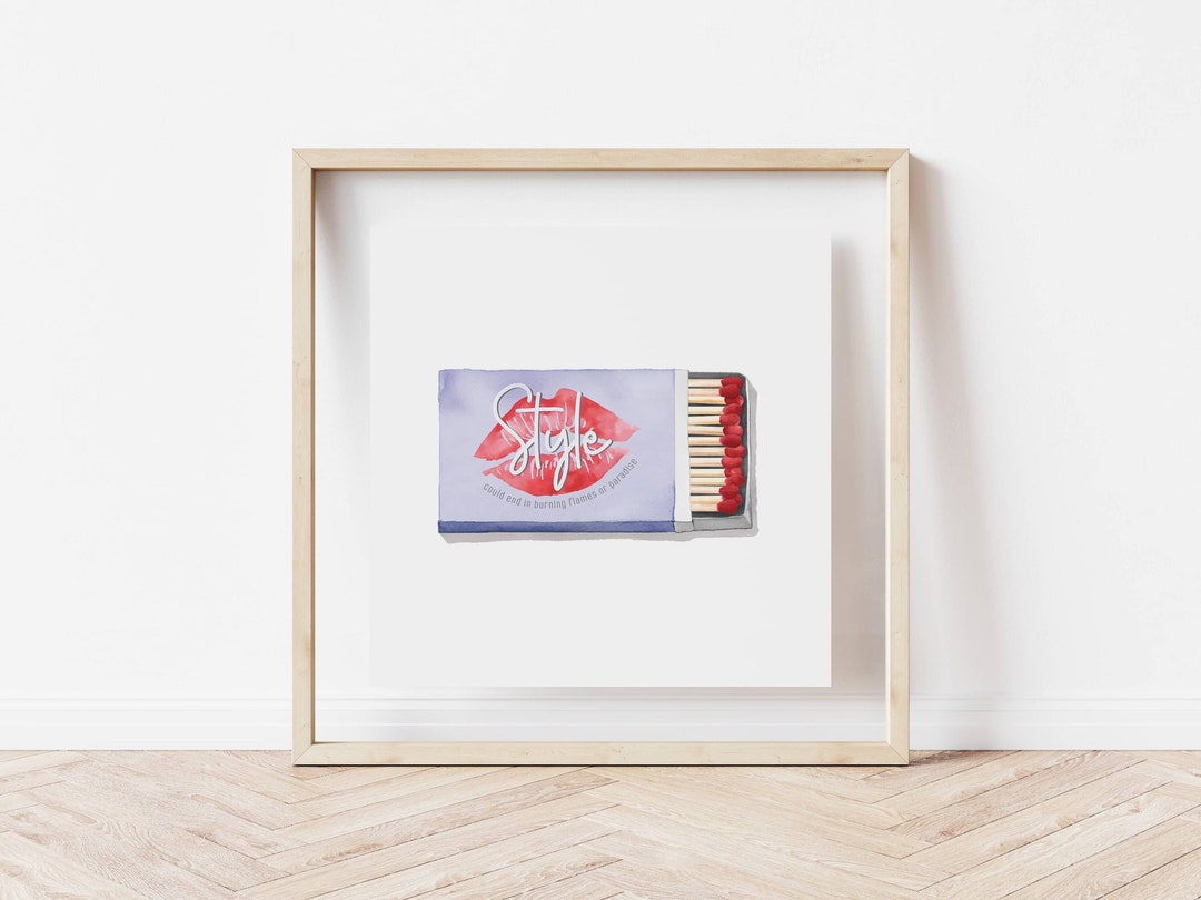 Style Swiftie Wall Art Inspired by Taylor Watercolor Matchbox Poster ...