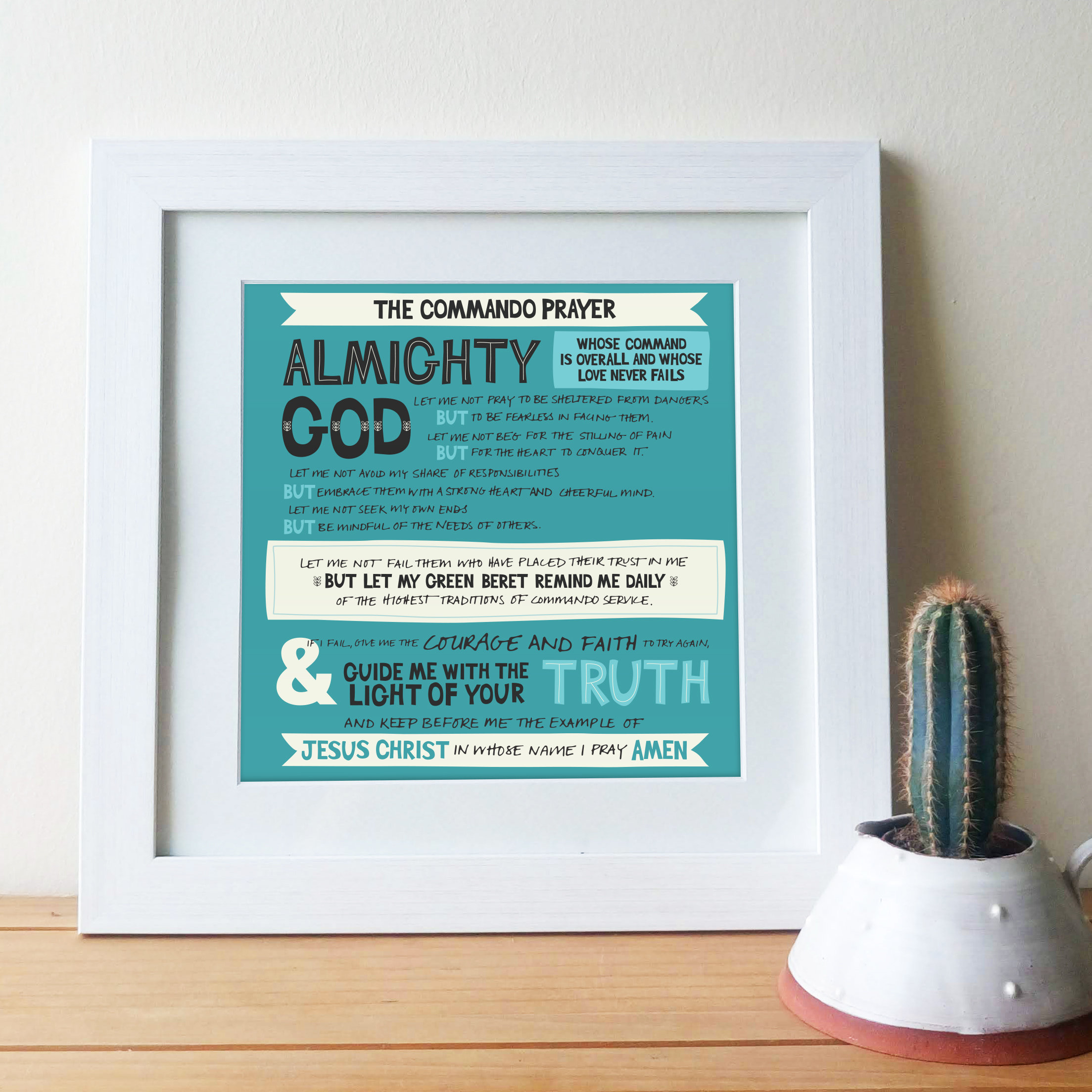 Commando Prayer Giclee Print Commando Forces Present the Commando ...