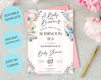 Vintage Afternoon Tea Invite - Etsy