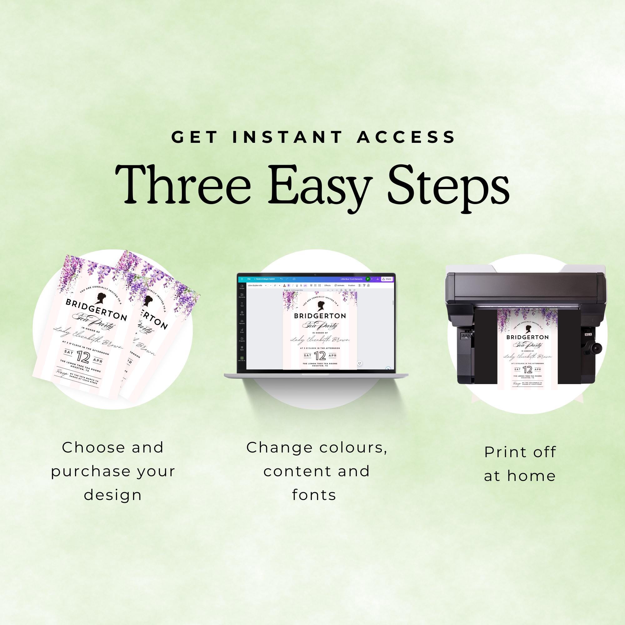 Bridgerton Menu, Birthday Afternoon Tea Party, Digital Template ...