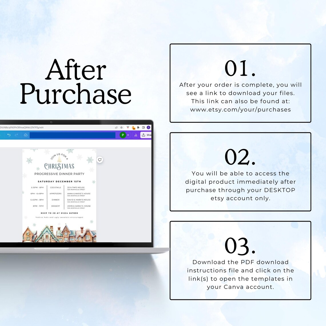 Progressive Christmas Party Invitation, Digital Template, Roaming ...