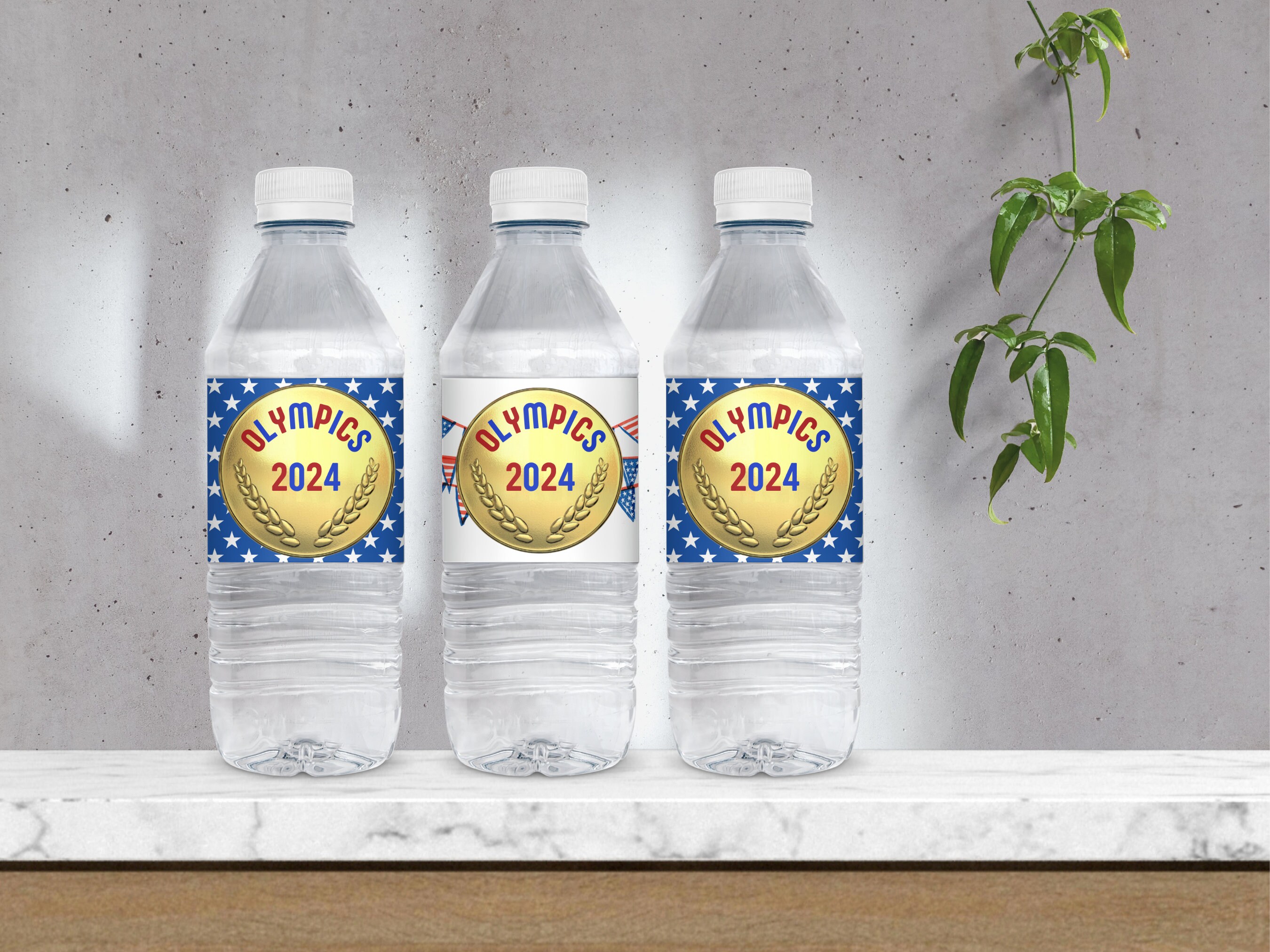 Hydration Station Sign & Water Bottle Labels, Sports Watch Party ...