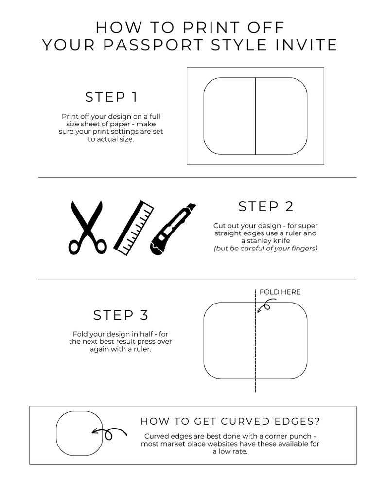 Printable Passport & Boarding Pass Birthday or Anniversary Vacation ...