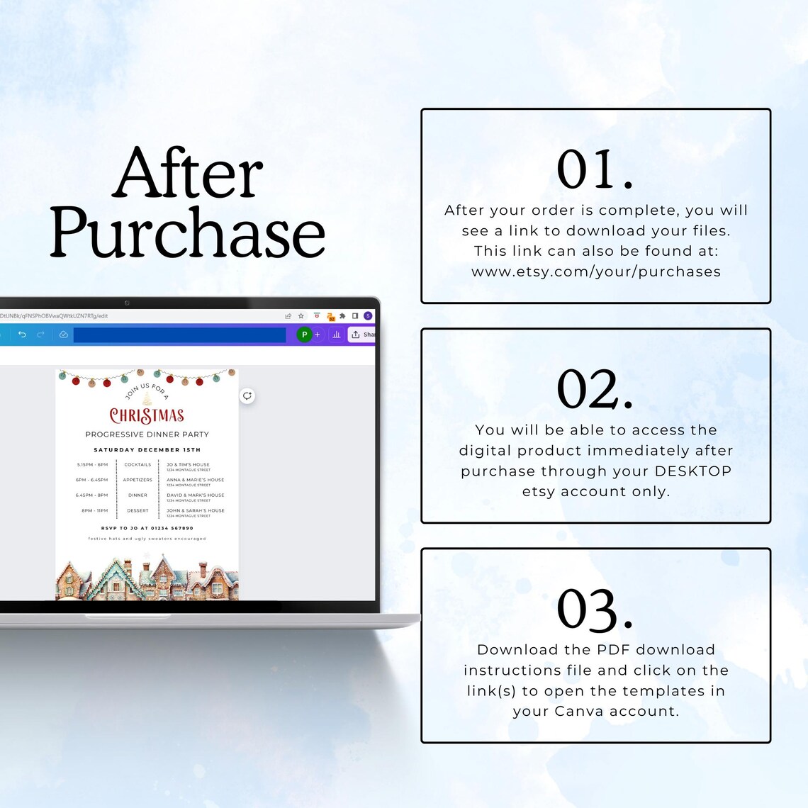 Progressive Christmas Party Invitation, Digital Template, Roaming ...