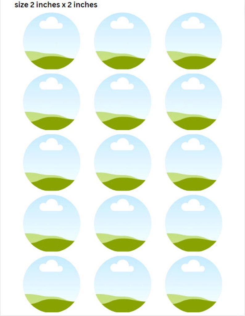 50th Birthday Cupcake Topper Template, Black and Gold, 2 Sizes, 2 X 2 ...