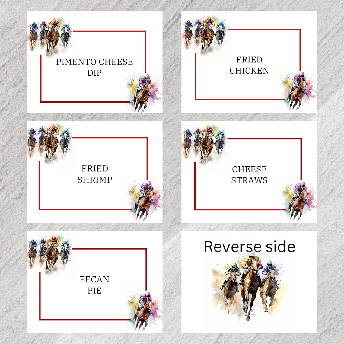Editable Horse Racing Food Labels Template, Kentucky Derby Party ...