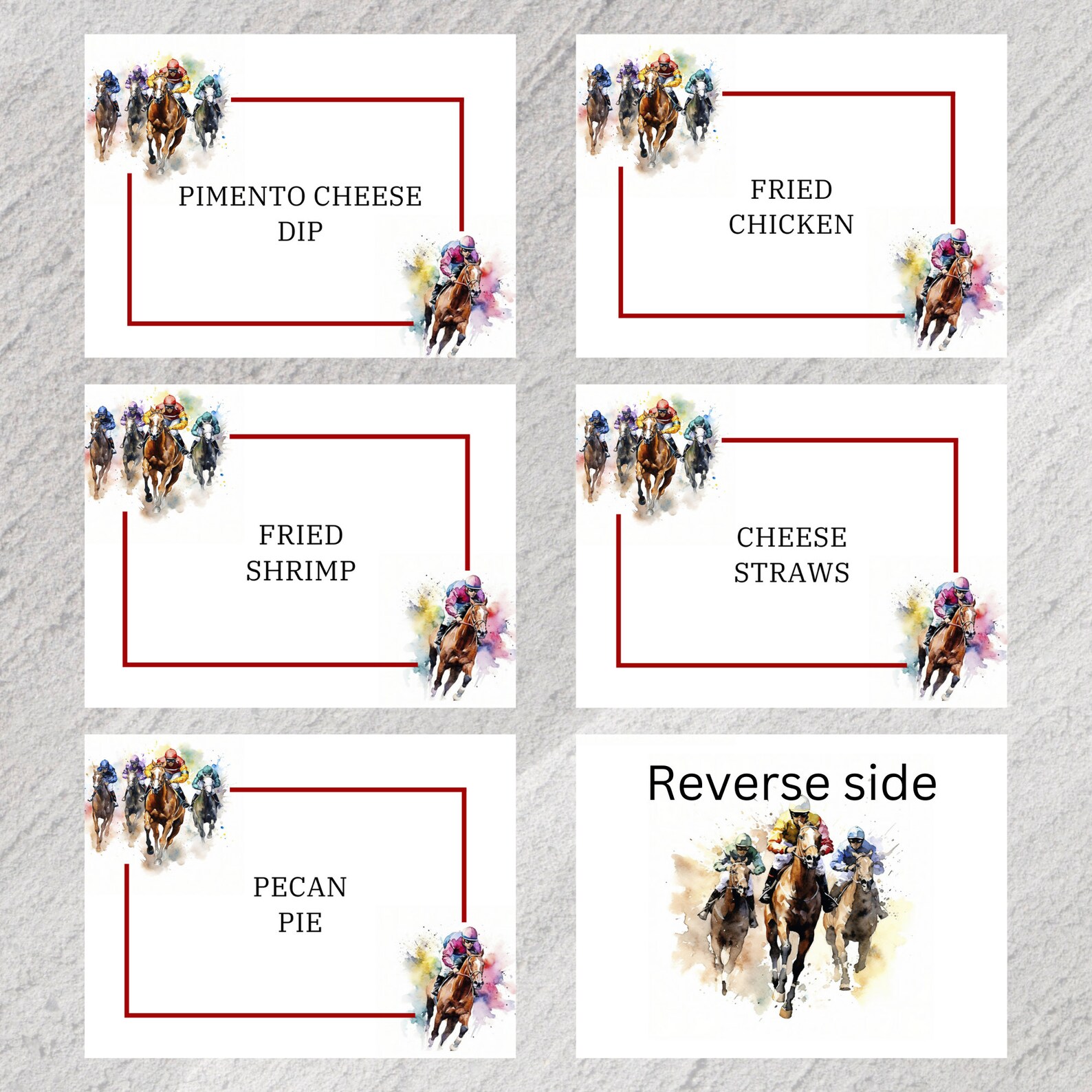 Editable Horse Racing Food Labels Template, Kentucky Derby Party ...
