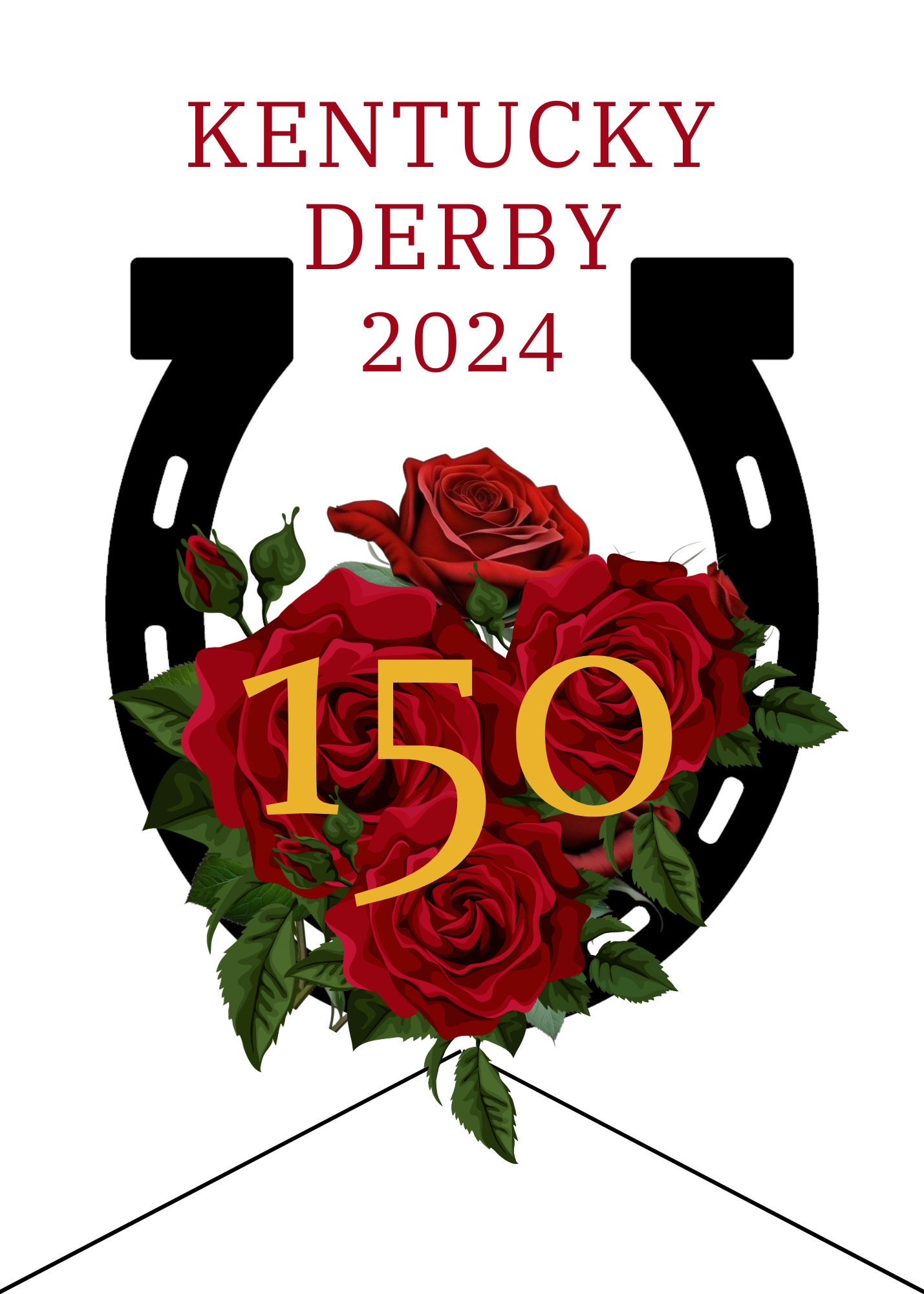 Kentucky Derby Party Bunting Banner Template, Horse Racing Printable ...