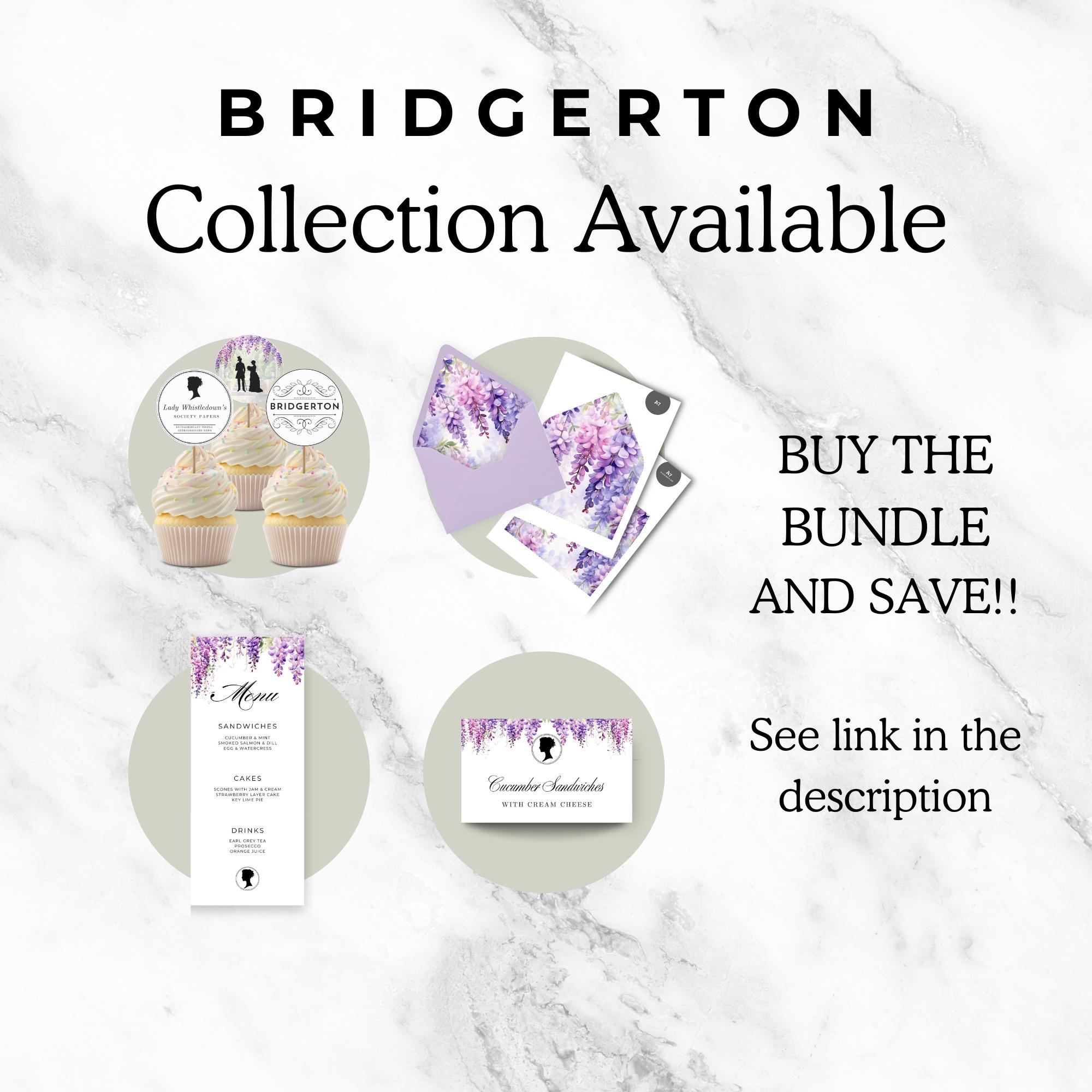 Bridgerton Menu, Birthday Afternoon Tea Party, Digital Template ...