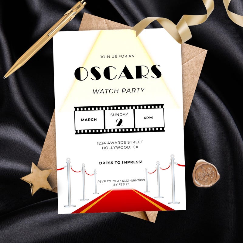 Oscar Invitation - Etsy