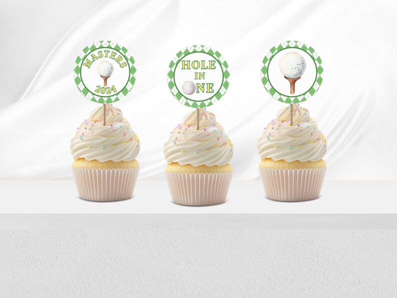 Masters Golf Watch Party Decorations Template Bundle, Invitation ...