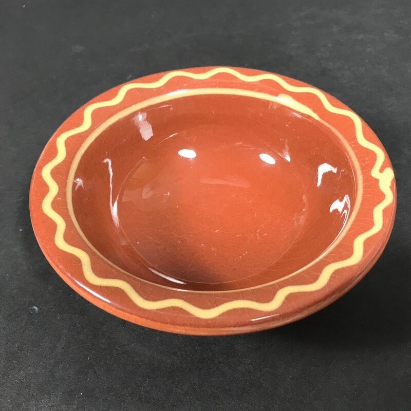 Vintage Redware pottery signed Rowe pottery Small Bowl | Etsy