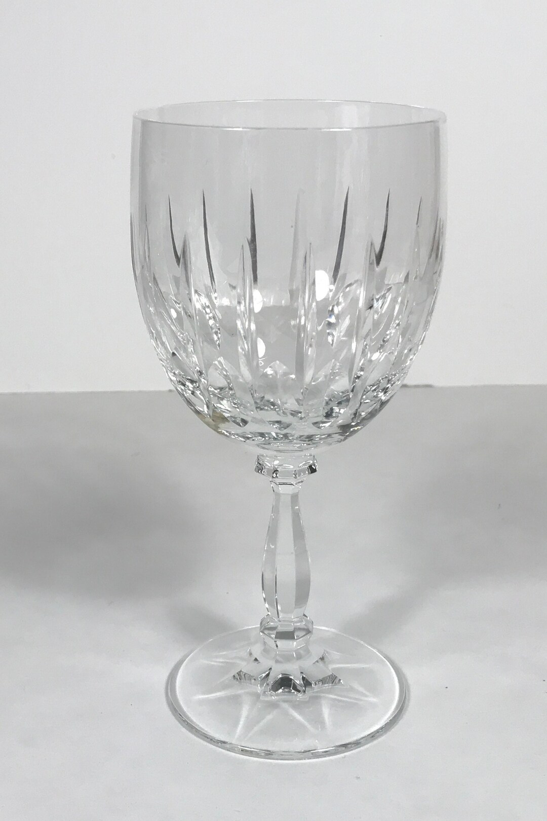 1 Vintage Schott Zweisel Doreen Crystal Water Goblet Glass Cut Crystal ...