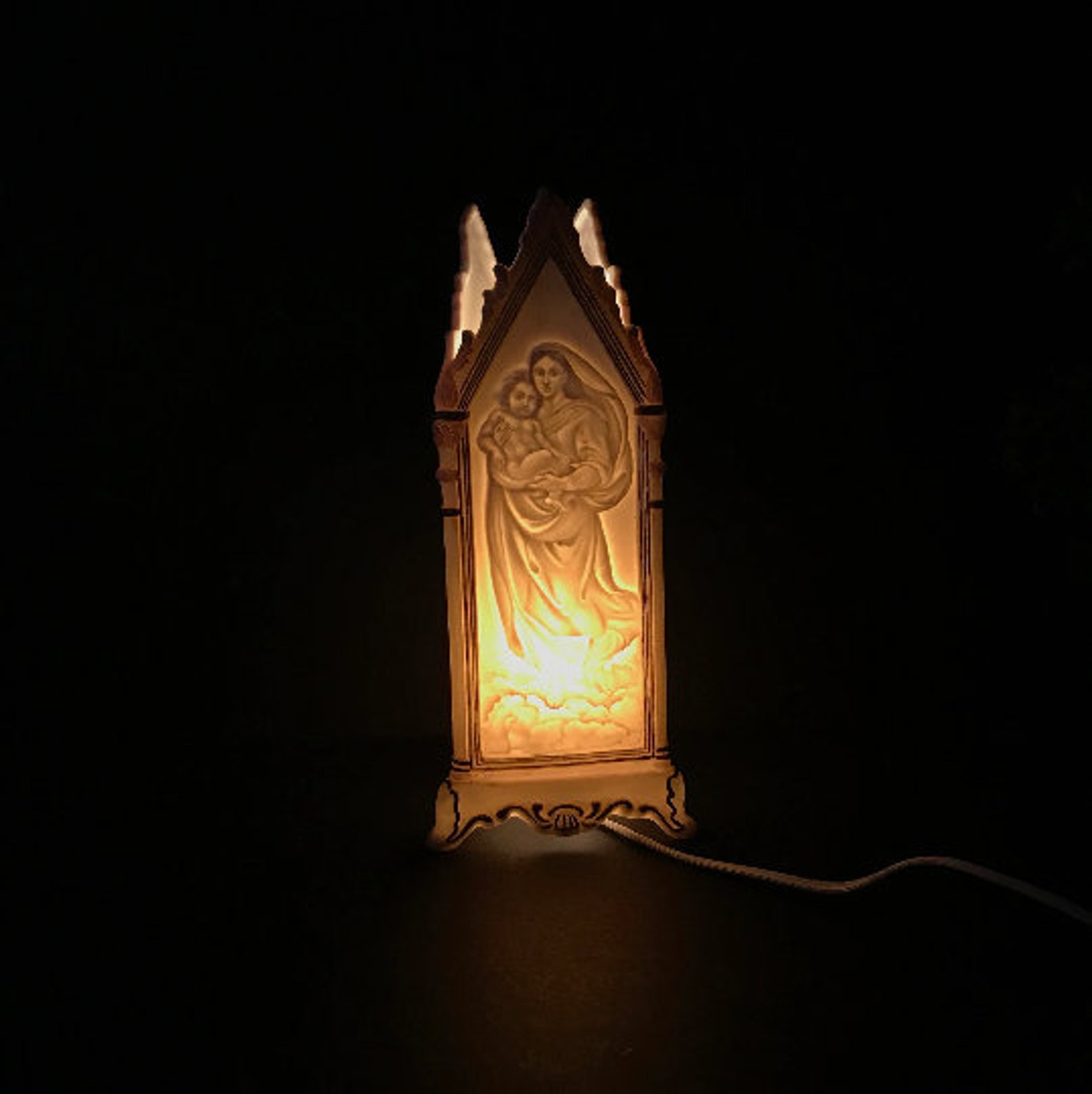 Vintage Porcelain Angel Night Light Ethereal Nursery Decoration ...