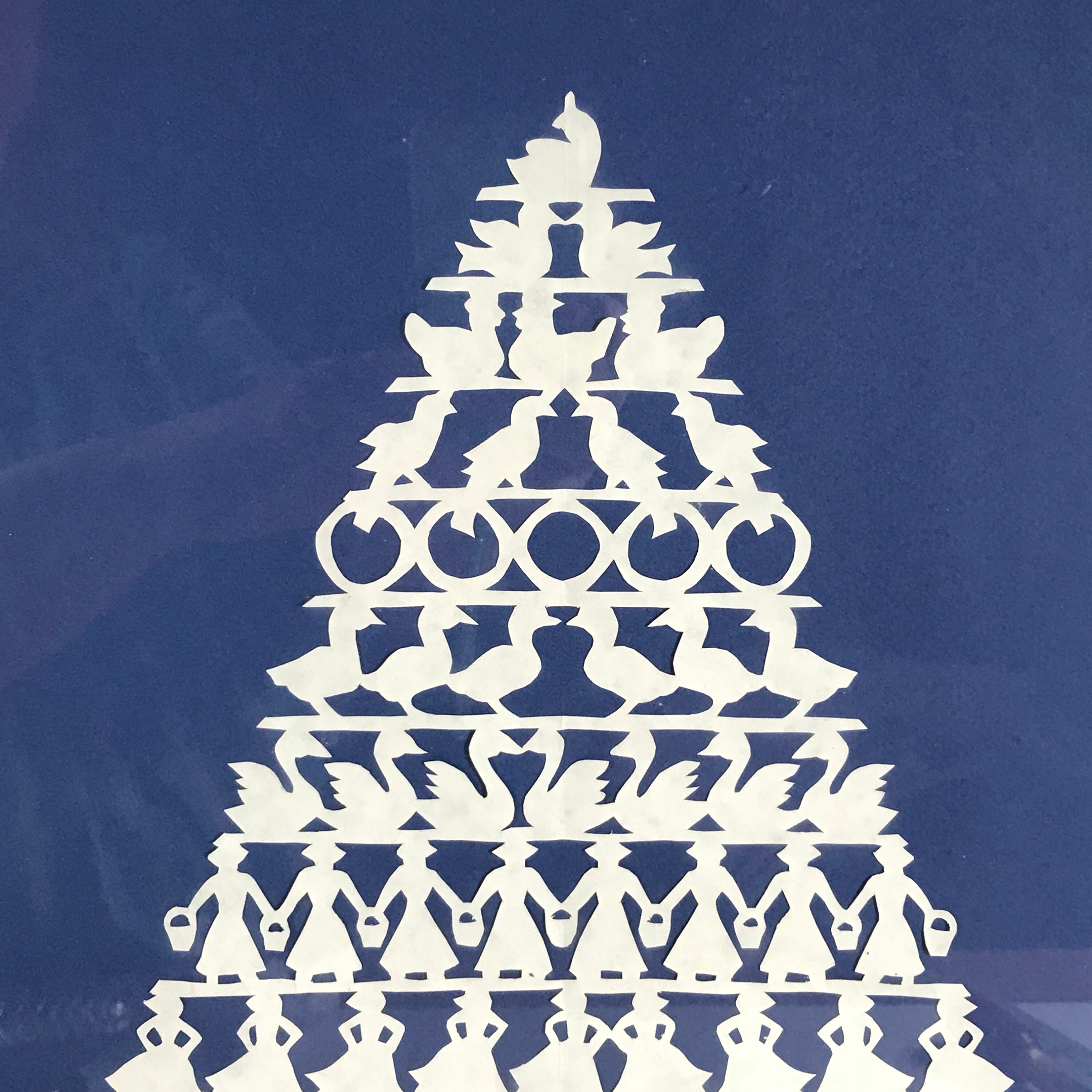 Twelve Days of Christmas Tree Scissor Cutting Paper Art - Etsy Canada