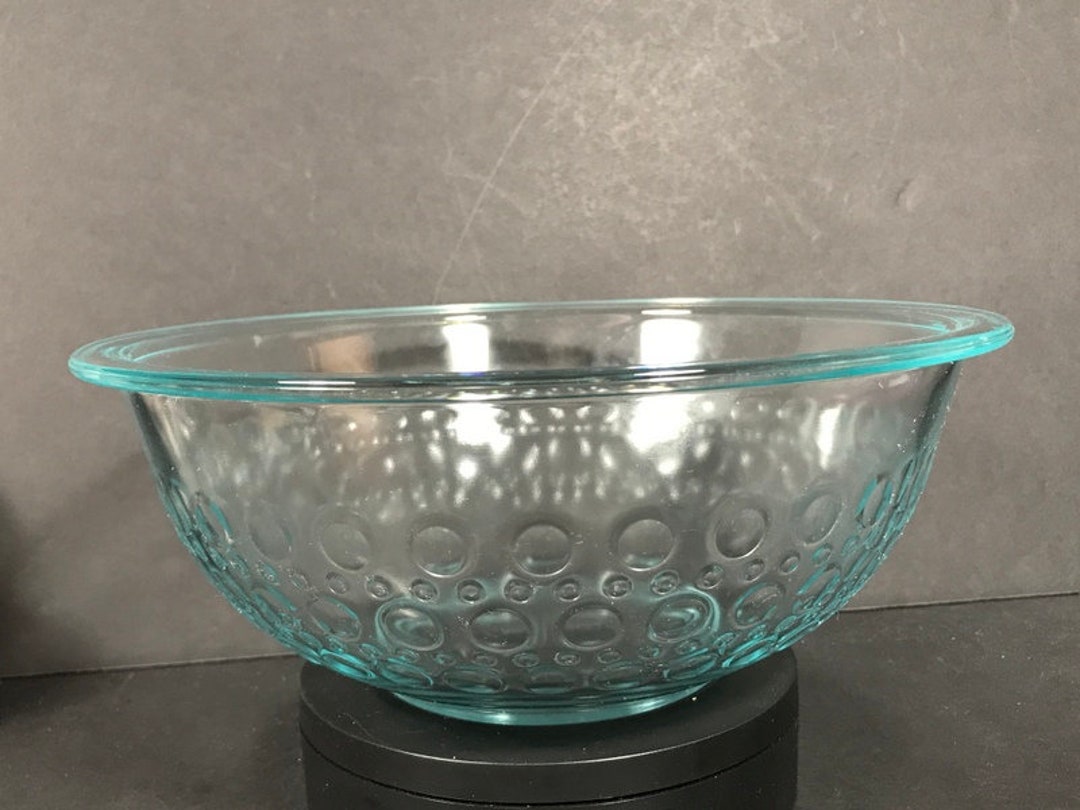 Pyrex Polka Dots Mixing Bowl 2.5 Qt #325 Test Pattern, Mod Clear Dots ...