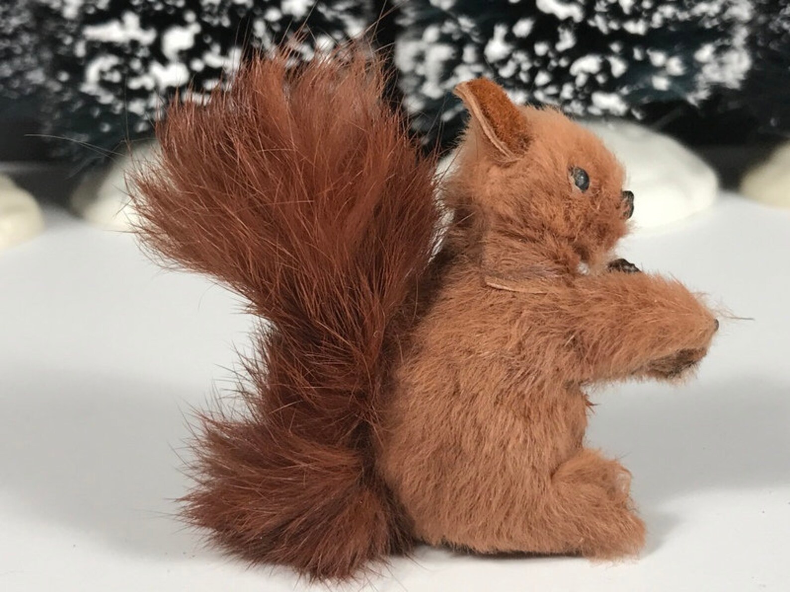 Vintage miniature squirrel West German Original fur toys | Etsy