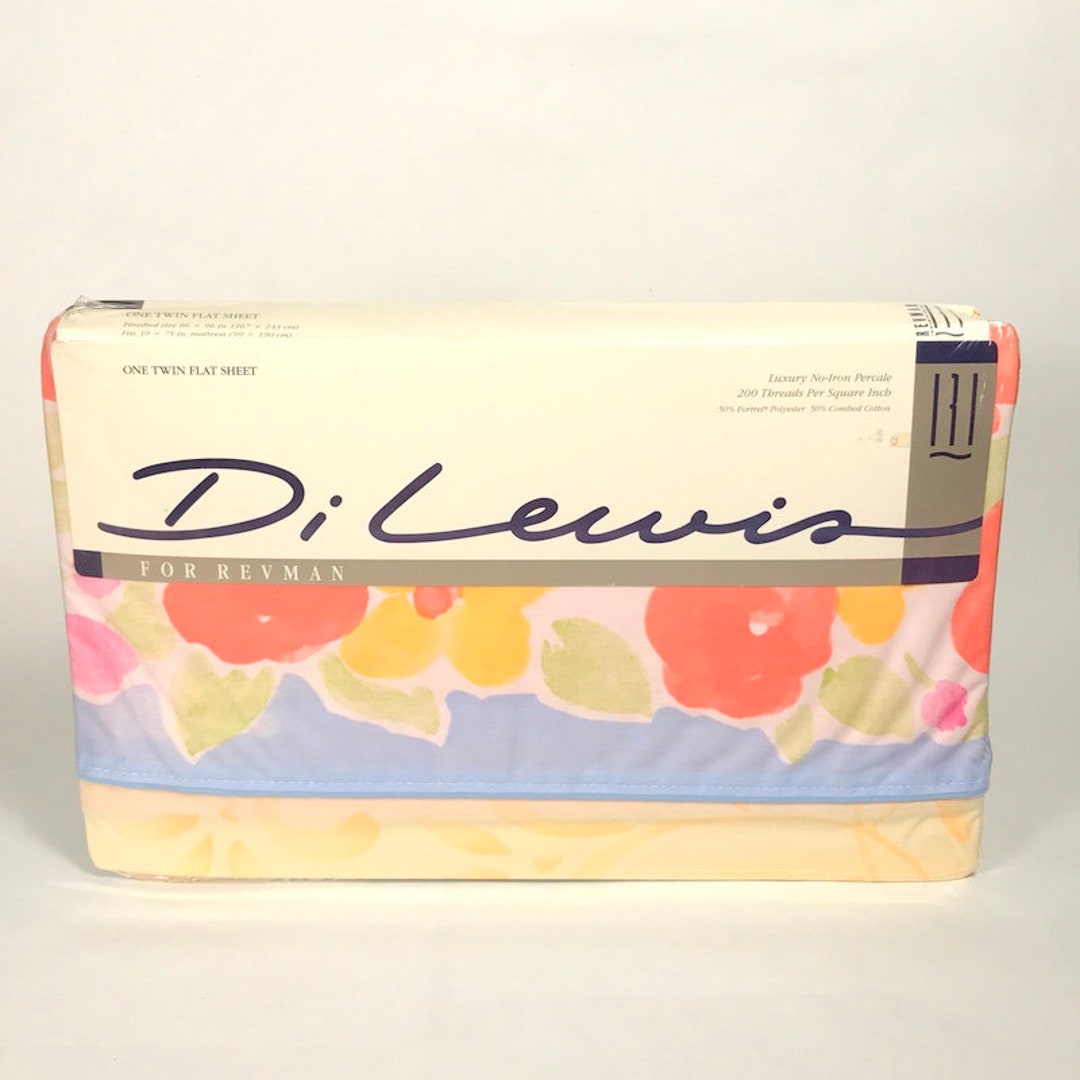 Revman Floral Twin Flat Bed Sheet Di Lewis Sarasota New Vintage Bed ...