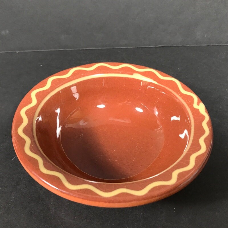 Vintage Redware pottery signed Rowe pottery Small Bowl | Etsy