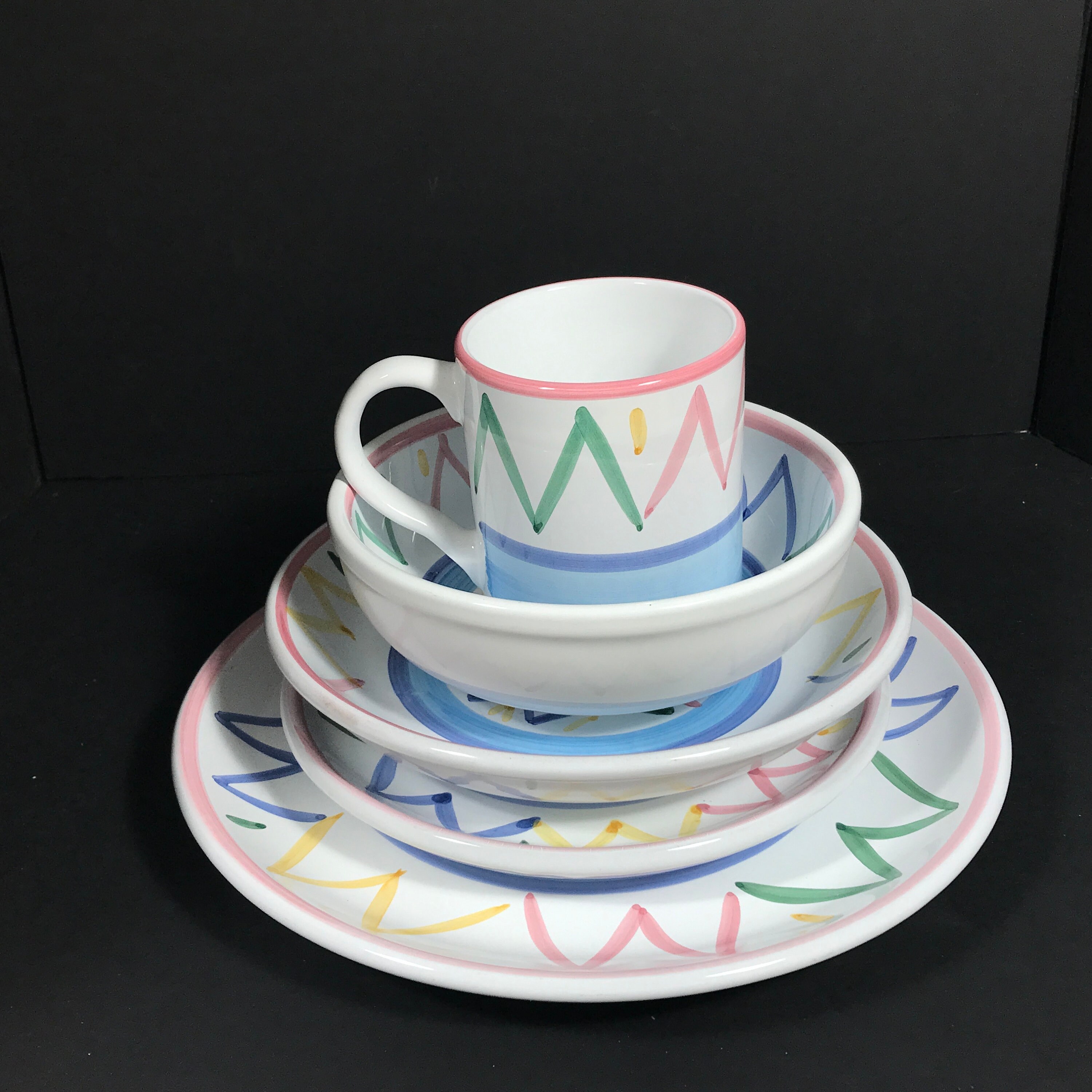 Caleca Pottery Dinner Plate Williams Sonoma Italian Vintage Italian Sol ...