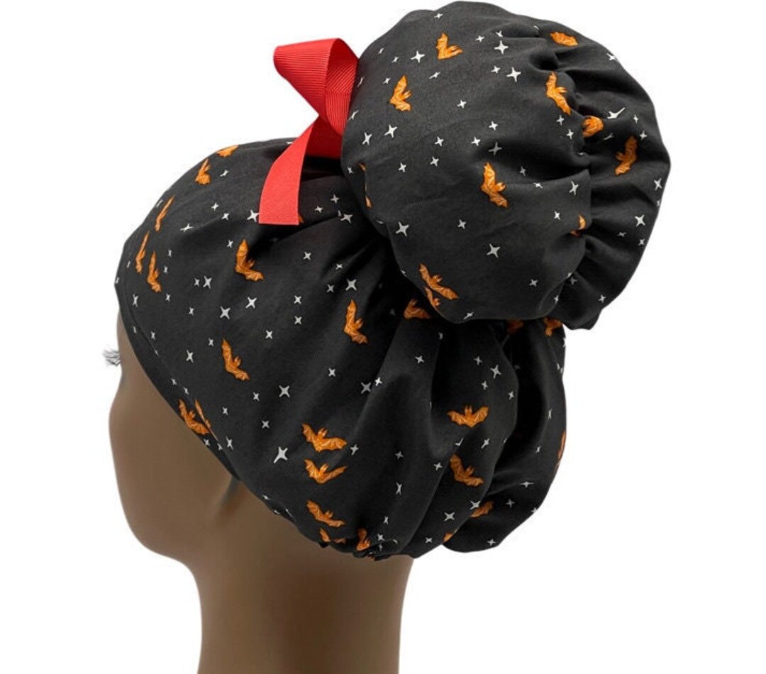 Emma High Bun CATS Scrub Cap, Emma Scrub Cap, Ponytail Scrub Caps ...