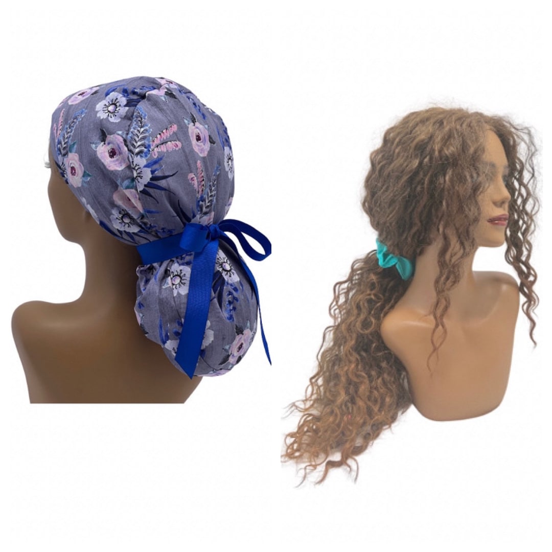 Alexa Ponytail space Scrub Cap for Women,surgical Large Ponytail ...