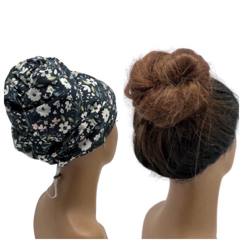Stretch High Bun Scrub Cap,emma High Bun for Women, Ponytail Scrub Hat ...