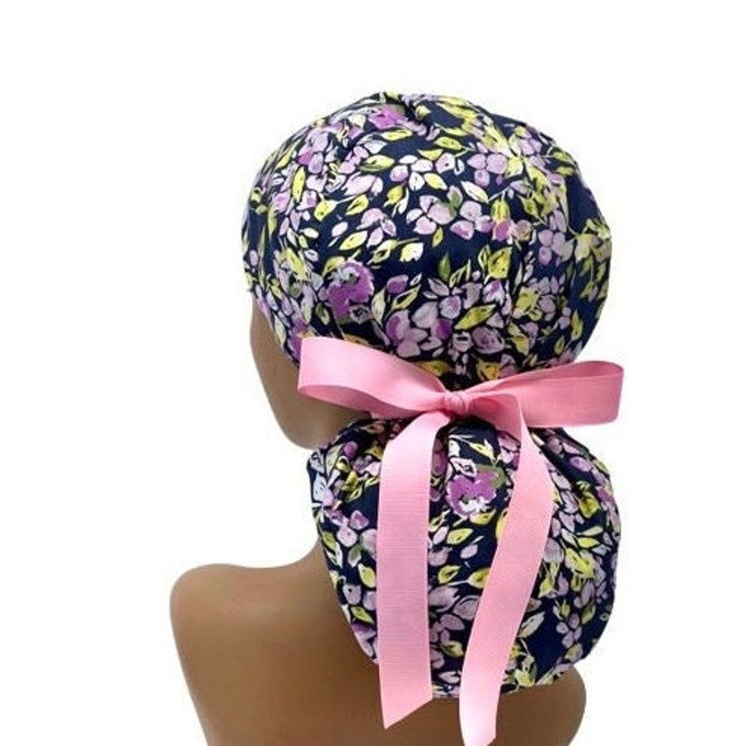 Alexa Ponytail “space” Scrub Cap for Women,surgical Large Ponytail ...