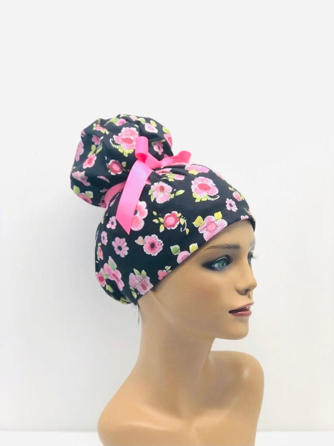 Emma High Bun Scrub Cap, Emma Scrub Cap, Ponytail Scrub Caps, Scrub Cap ...