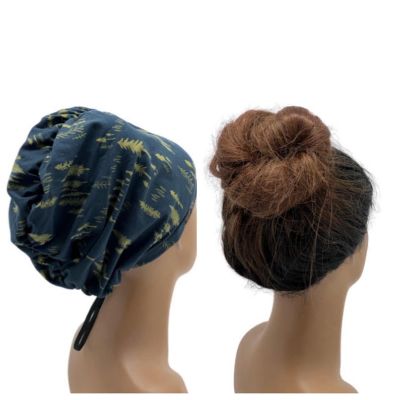Stretch High Bun Scrub Cap,emma High Bun for Women, Ponytail Scrub Hat ...