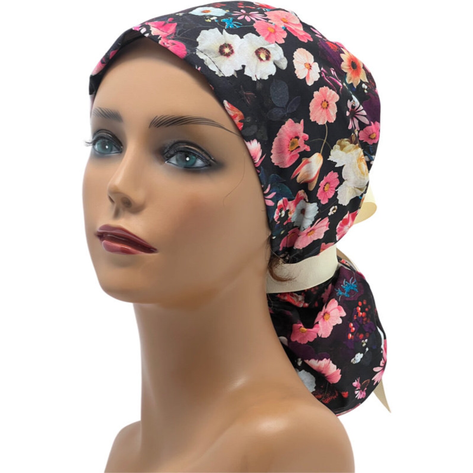 Alexa Ponytail & Lining”space” Scrub Cap for Women,surgical Large ...