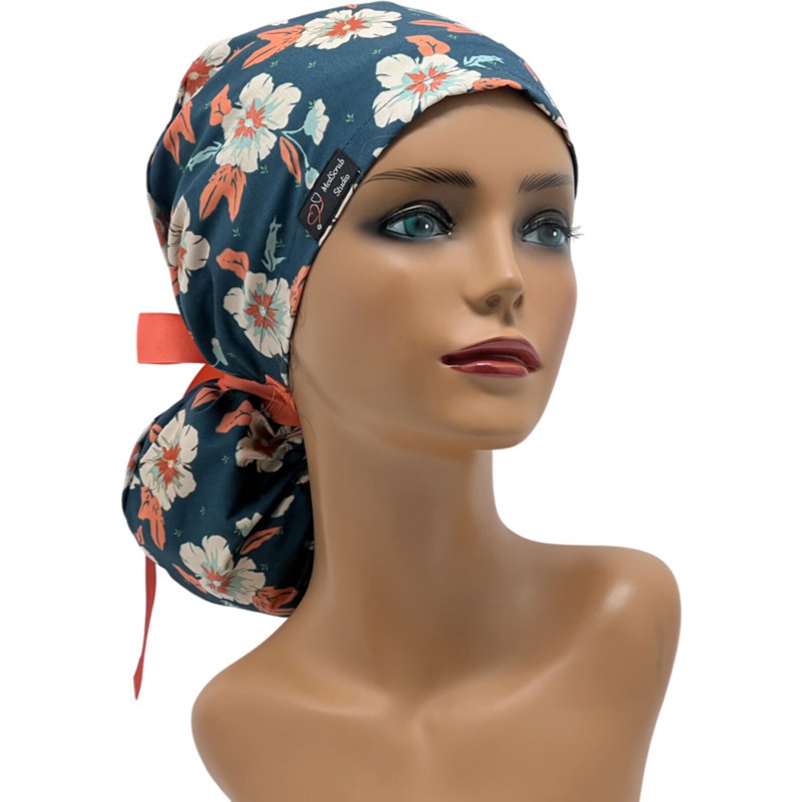 Alexa Ponytail “space” Scrub Cap for Women,large Ponytail Medical Hat ...