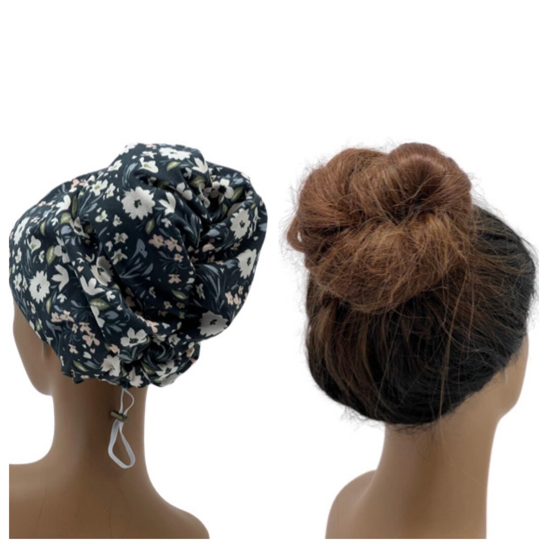 Stretch High Bun Scrub Cap,emma High Bun for Women, Ponytail Scrub Hat ...