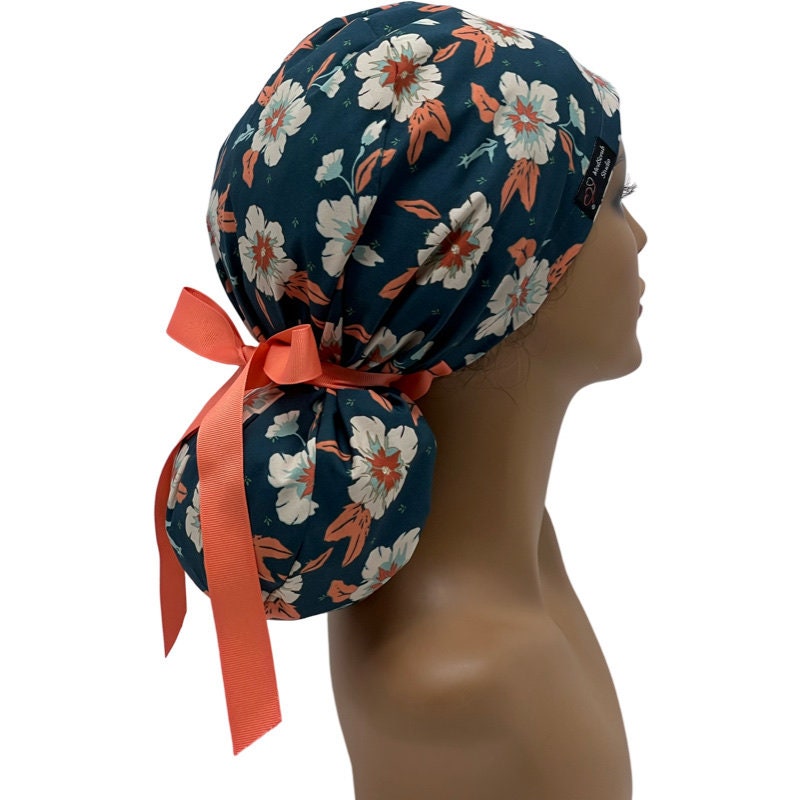 Alexa Ponytail “space” Scrub Cap for Women,large Ponytail Medical Hat ...