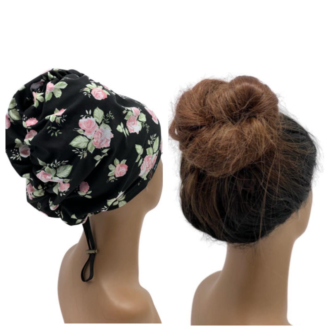Stretch High Bun Scrub Cap,emma High Bun for Women, Ponytail Scrub Hat ...
