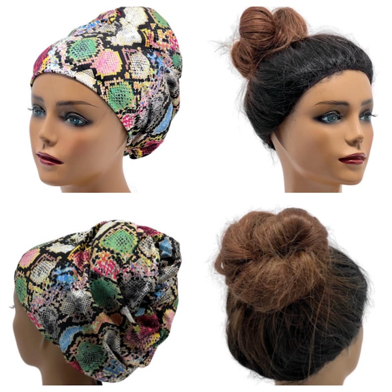 STRETCH High Bun Scrub Cap,emma High Bun for Women, Ponytail Scrub Hat ...